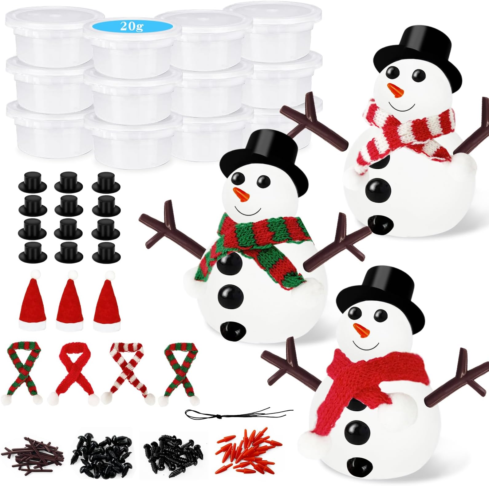 Amazon.com: Flexible Flyer Build a Snowman Kit & Snow Art Markers. Kids ...