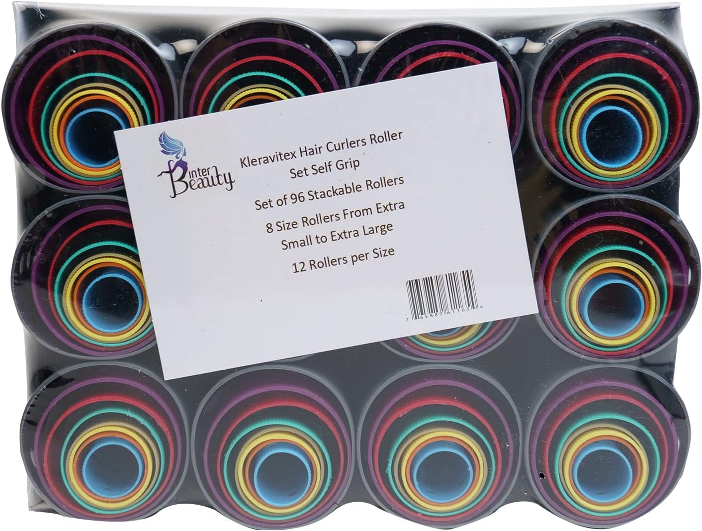 Amazon.com : Large White Hourglass Hair Rollers 47mm/1.85in – Pack of 6 ...