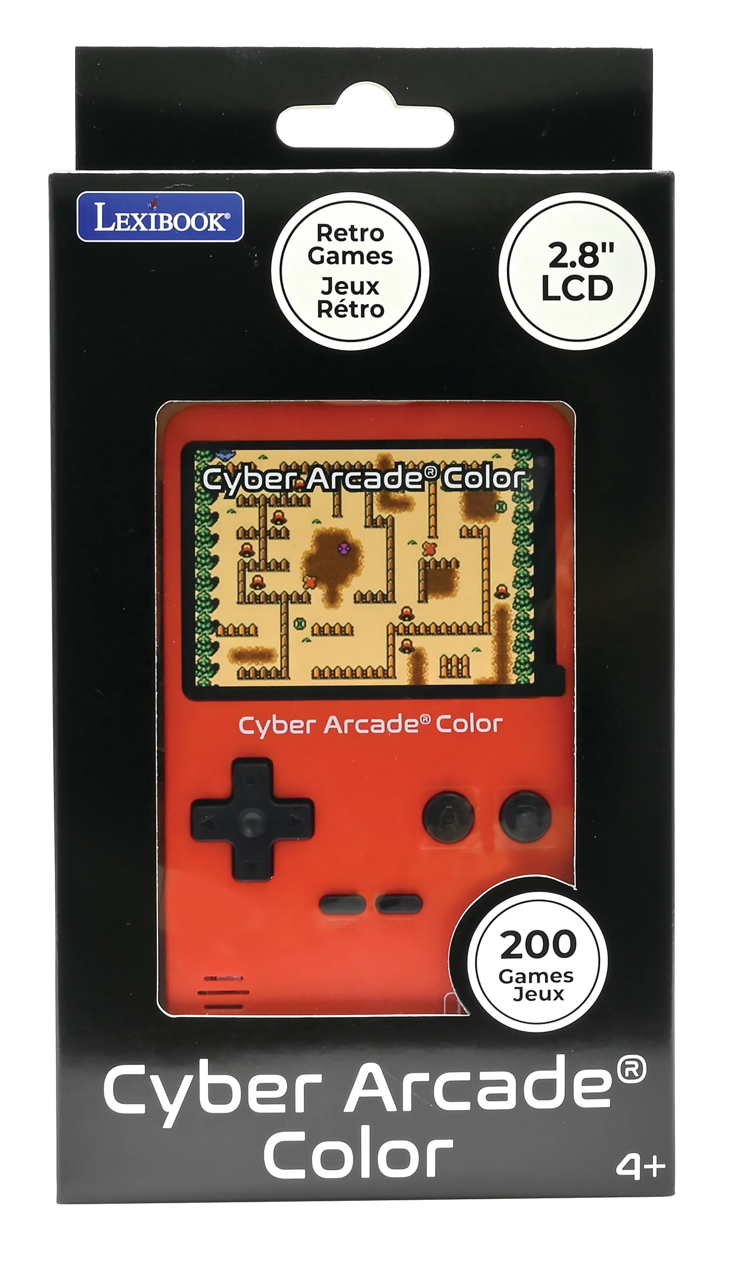 Lexibook, Cyber Arcade Color, Portable retro games console, 200 games ...