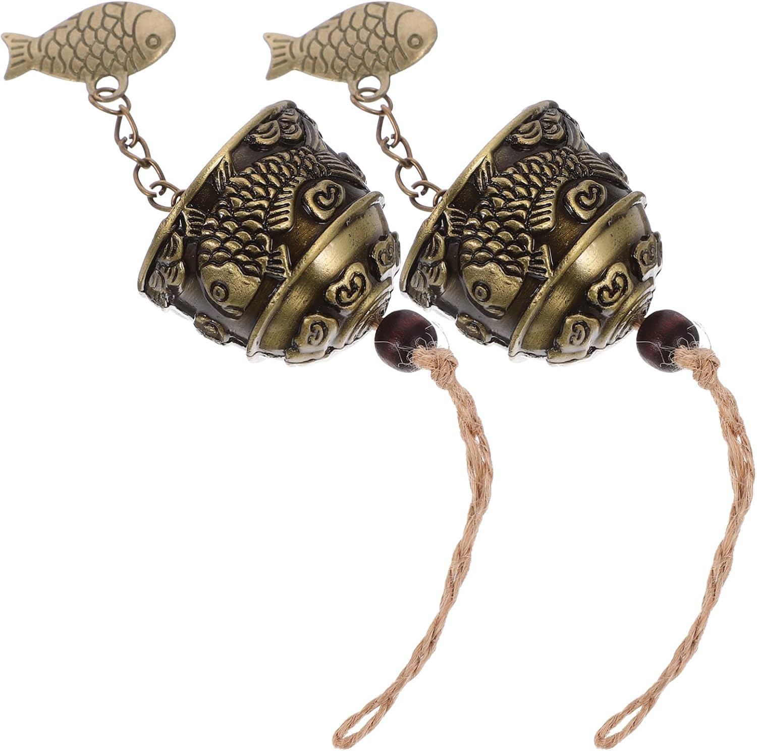 Amazon.com : Toddmomy 2pcs Fengshui Bell Vintage Dragon Bell Fengshui ...