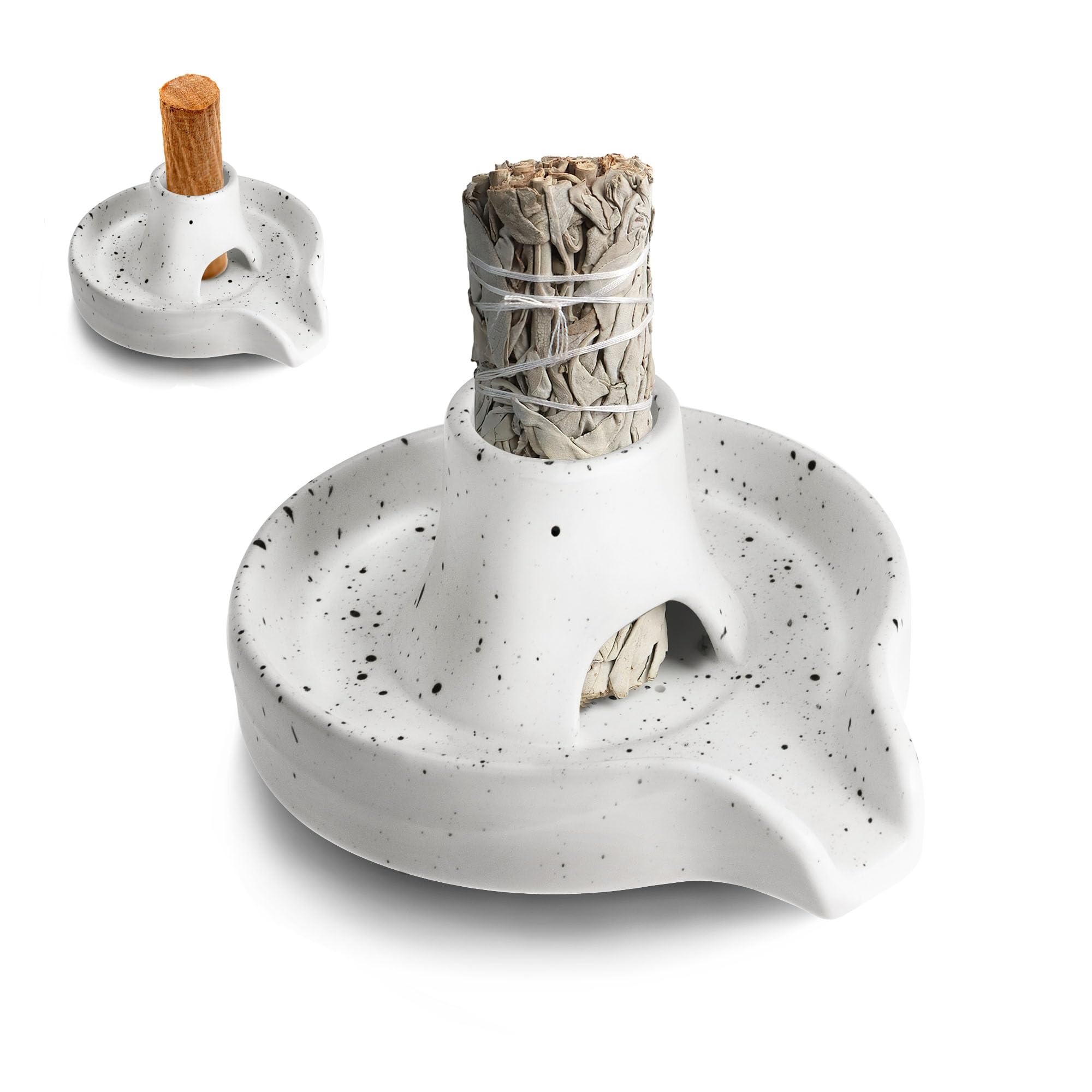 Snapklik.com : MKLZ Palo Santo Holder, Ceramic Sage Holder For Burning, Incense And Candle ...