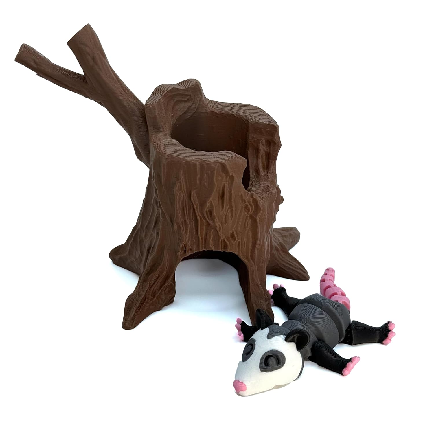 Amazon.com: Charming 5-Inch Articulated Possum with tree stump ...