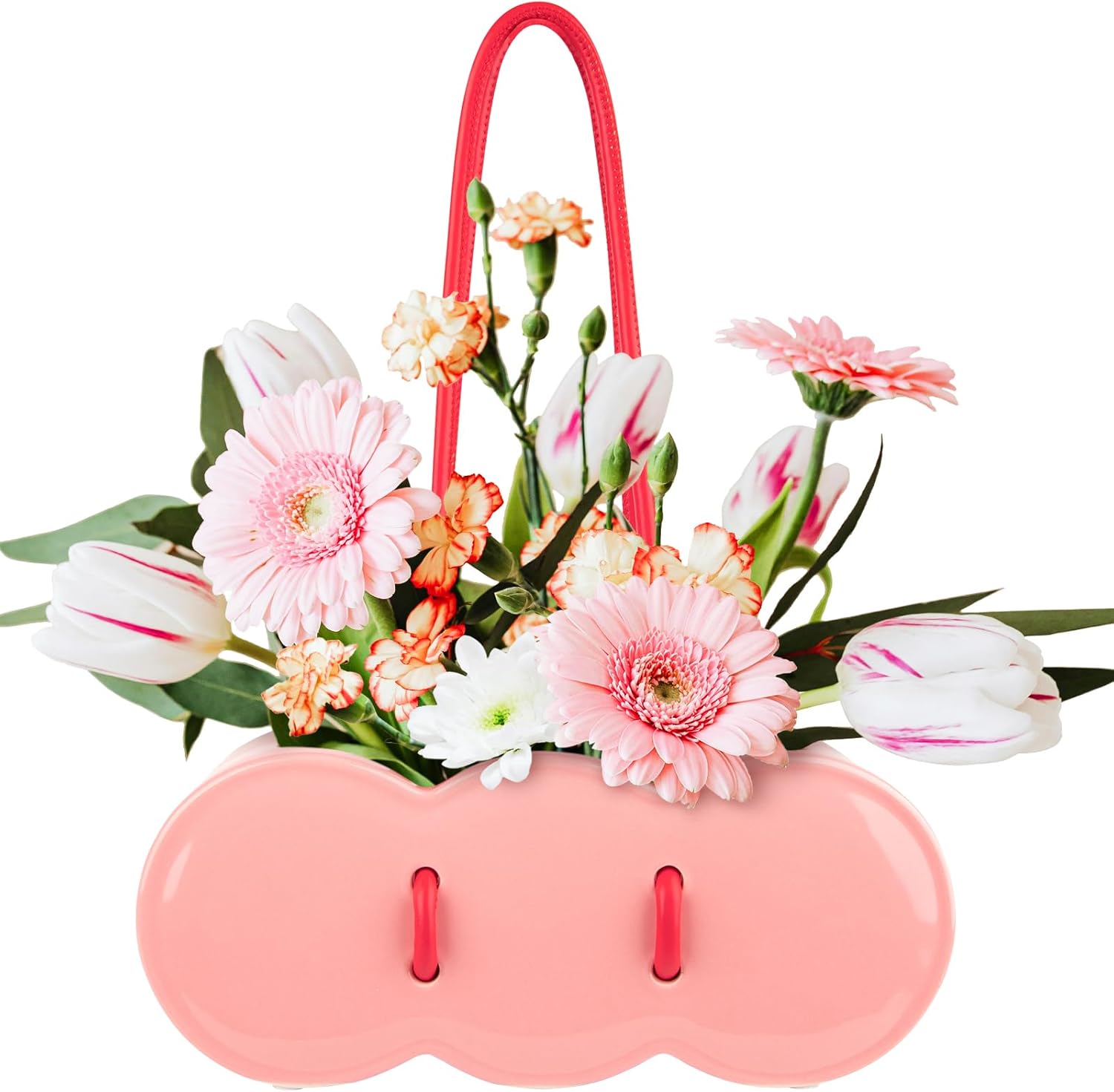 Amazon.com: Purse Flower Vase, Purse Vase for Flowers Ceramic Bag Vase ...
