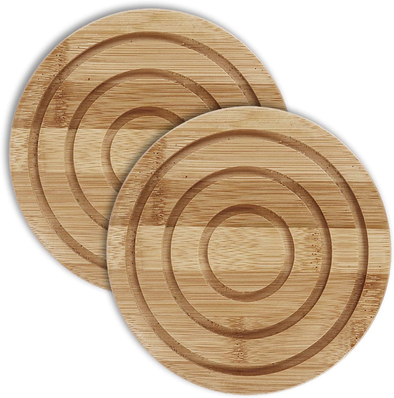 HOKIPO® Kitchen Bamboo Pan Pot Holder Heat Insulation Pad, Round 8 Inch ...
