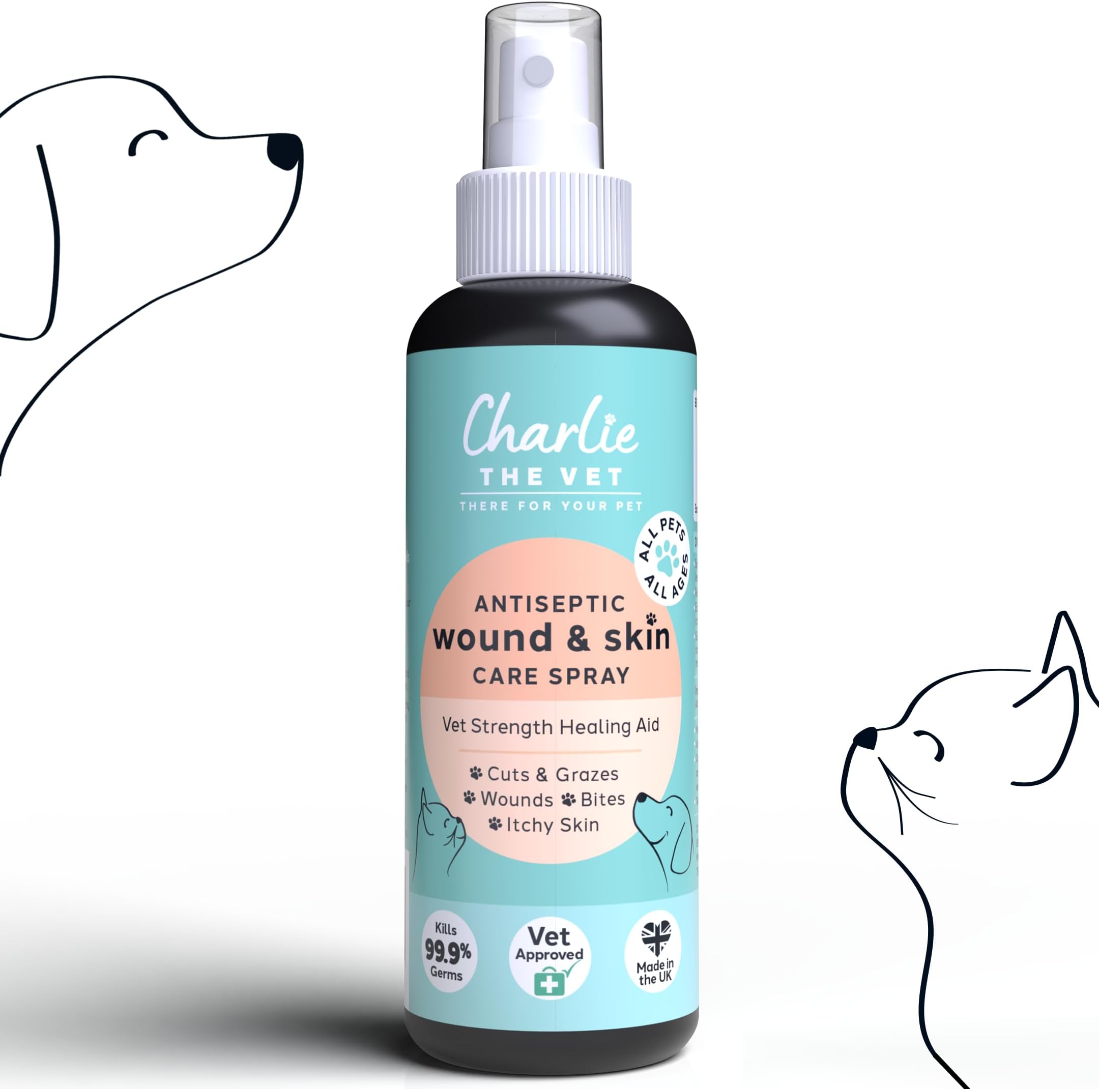 RenaSan Animal First Aid Spray (500ml) – Fights infection, kills ...