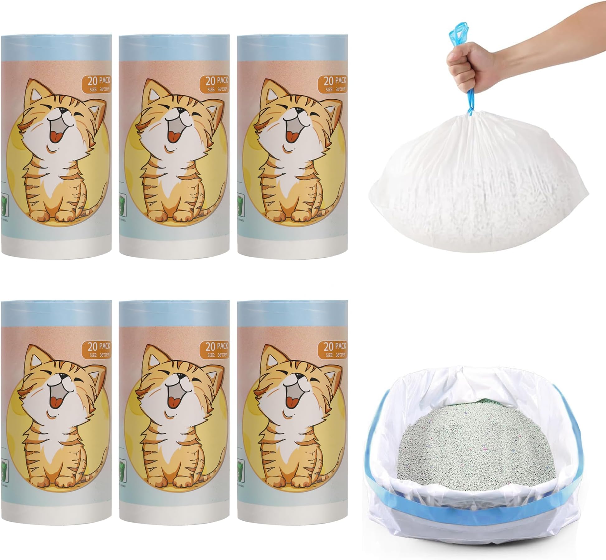 Amazon.com: Neakasa Replaced Waste Bags-2 Rolls, Cat Litter Waste ...