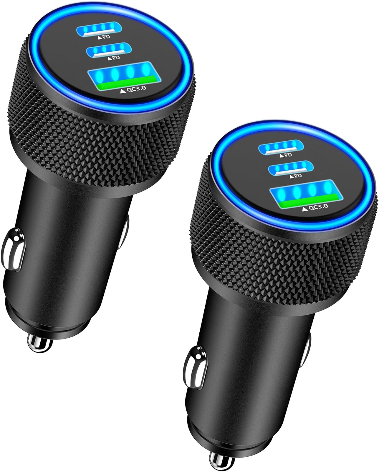 Amazon.com: USB C Car Charger, 78W 4 Port iPhone Car Charger Adatper ...