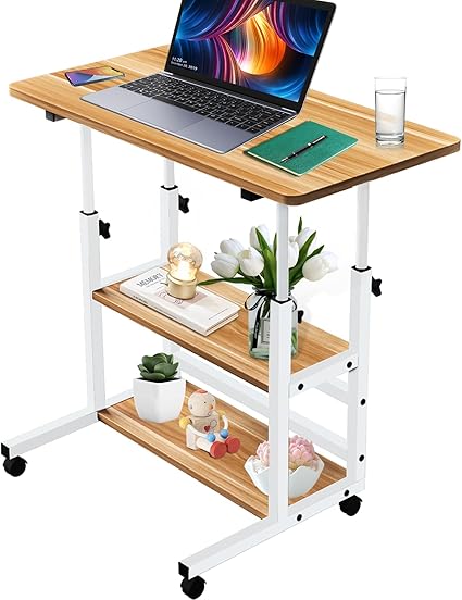 Amazon.com: TBXWLRF Mobile Stand Up Desk，Laptop Desks Adjustable Height ...