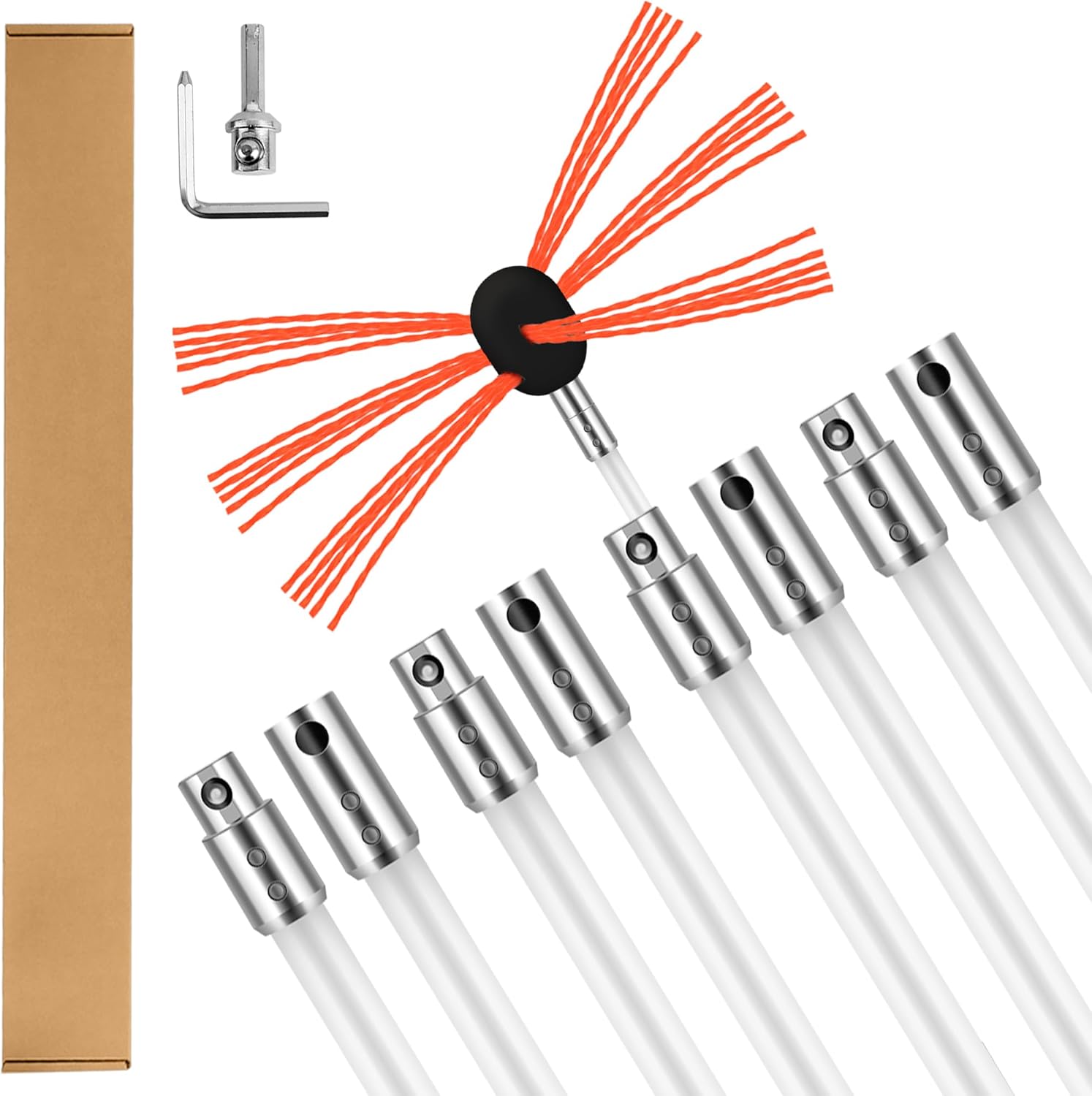 Amazon.com: Chimney Cleaning Kit 26 Feet Chimney Sweep Kit, Chimney ...