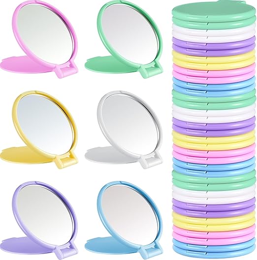 Amazon.com: Juexica 80 Pcs Compact Mirror Bulk Round Mini Folding ...