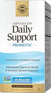 Amazon.com: Solgar Advanced Daily Support Probiotic, 30 Vegan Capsules ...