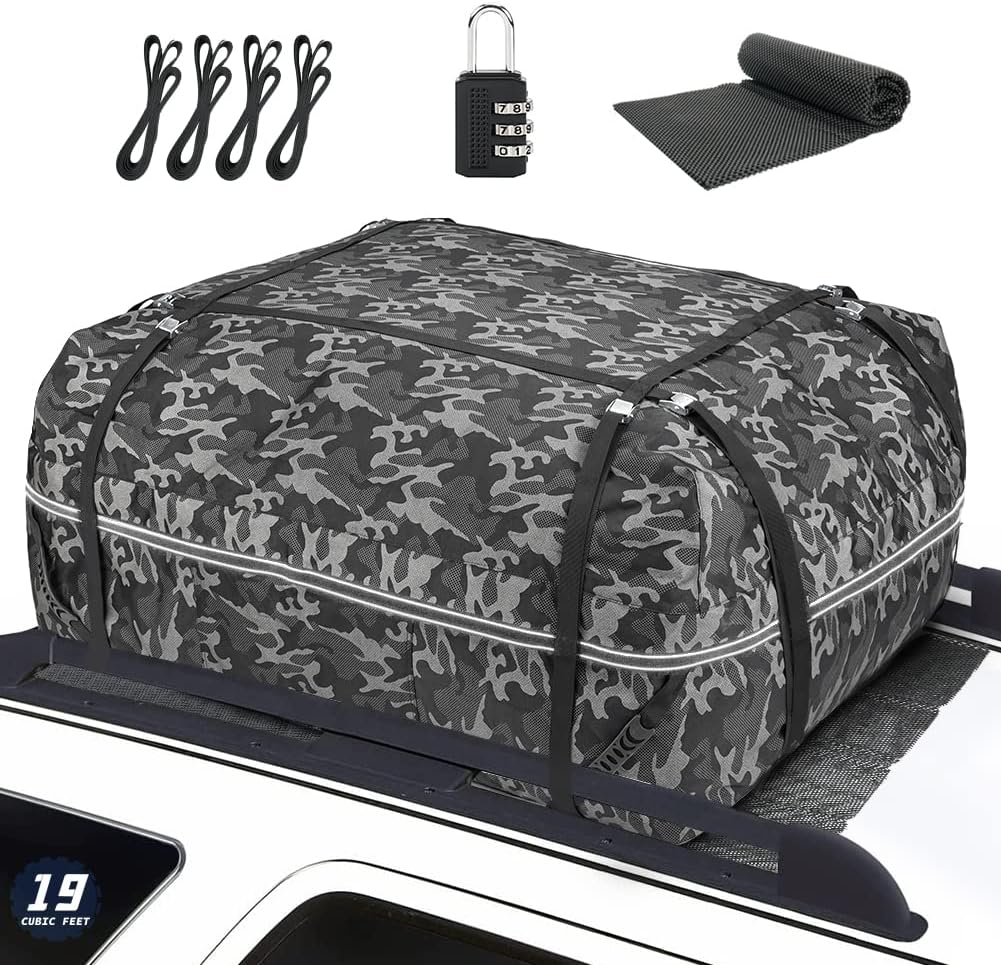 YOULERBU Car Roof Bag 17 Cubic Feet Large Roofing Cargo Carrier Bags ...