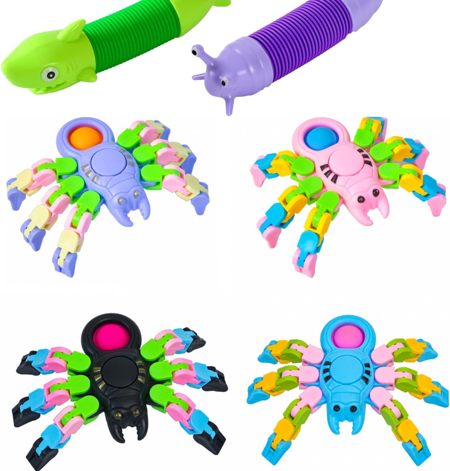Amazon.com: Fidget Spider,4 Pcs Spider Sensory Toys,Decompression ...