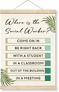 Amazon.com: Yxadu School Social Worker Office Door Sign, Therapy Room ...