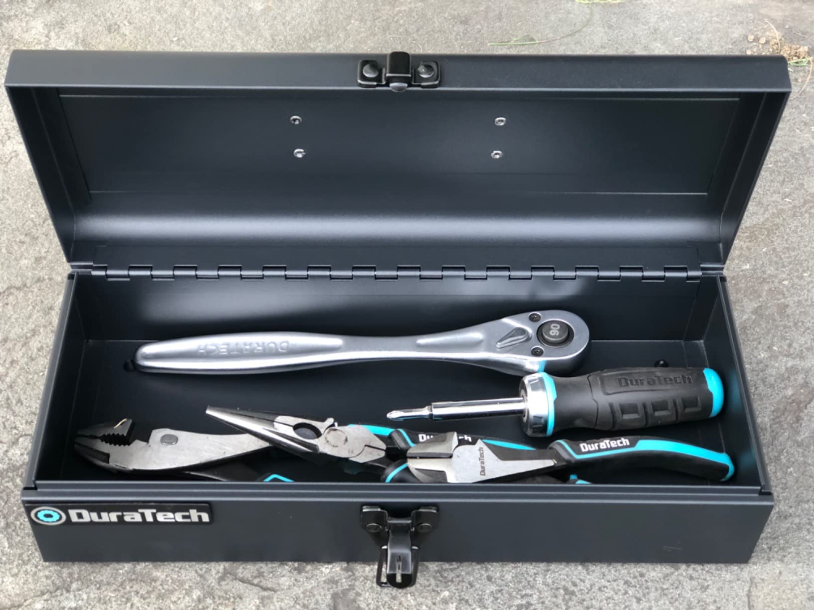 $7/mo - Finance DuraTech Metal Tool Box, 15" Portable Steel Tool Box ...