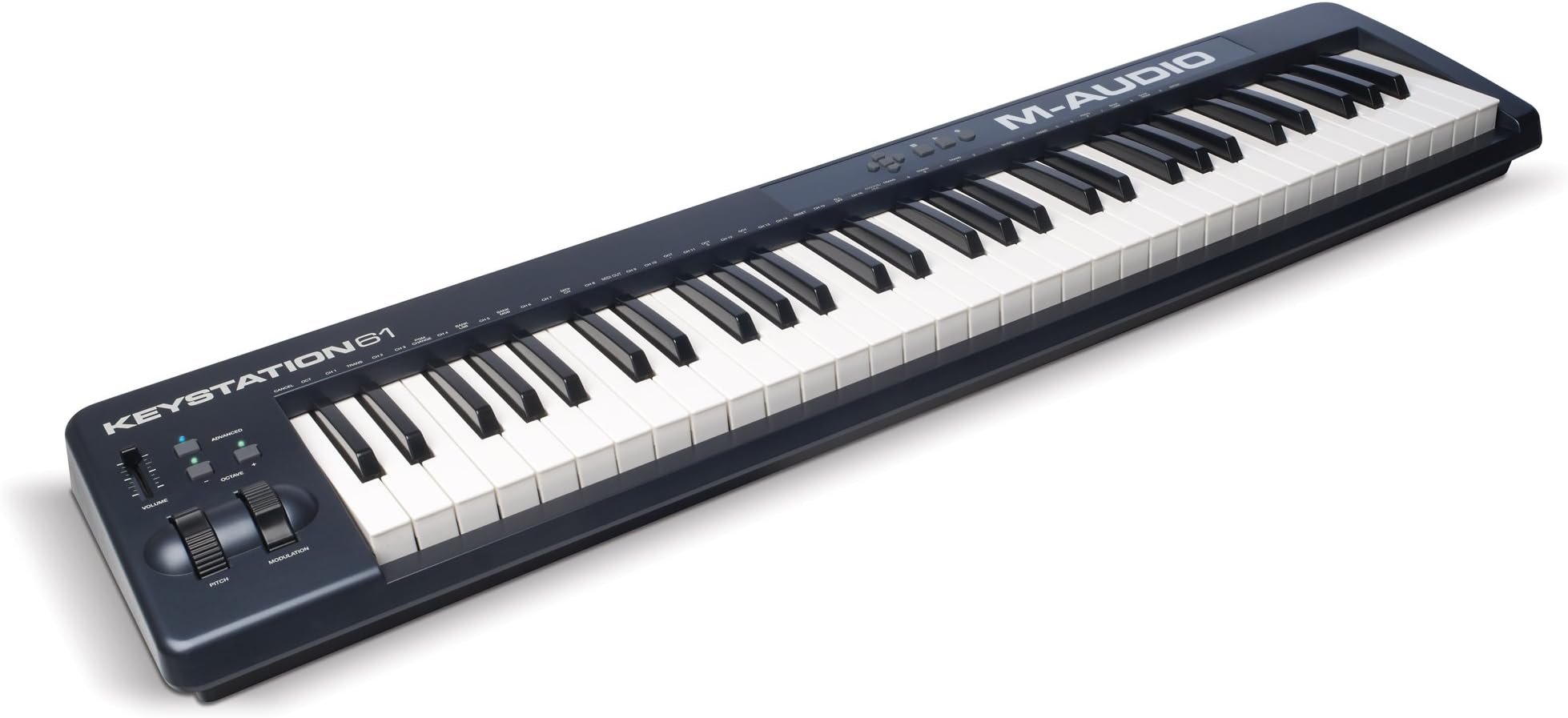 M-Audio Keystation Portable 61-Keys MIDI Keyboard Controller with Synth ...