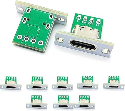 Amazon.com: XUGERIP 10PCS DIY Type C Female Breakout Board, 2.54mm ...