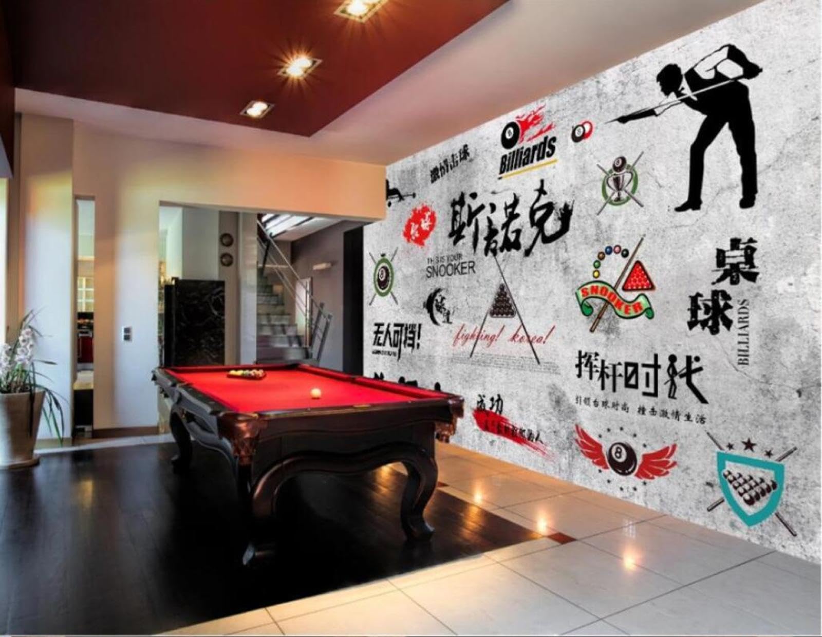Billiard Room Murals Veronique Ziminski | The Billiard Room (20th
