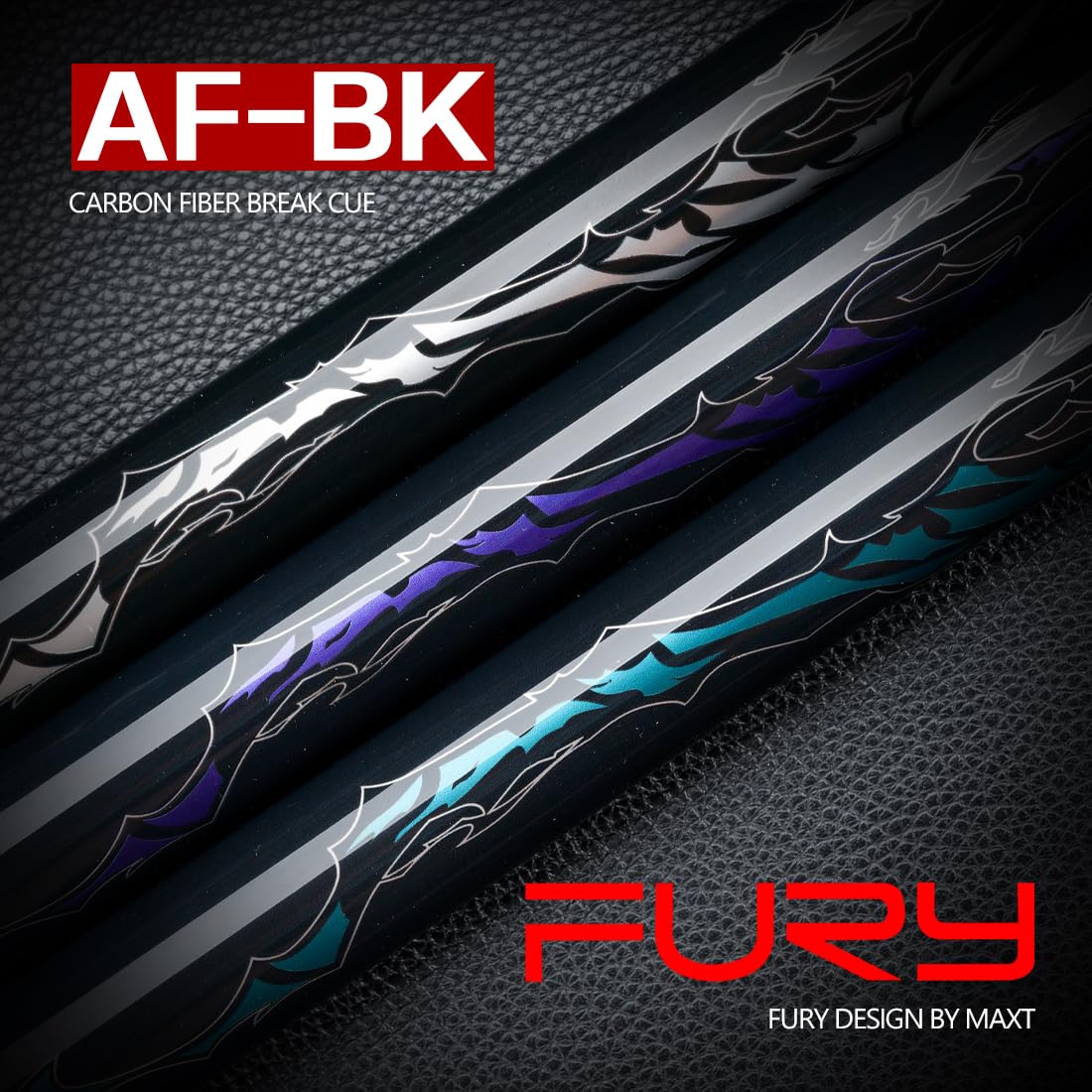 Snapklik.com : Fury AF-BK Series Billiards Punch Jump Cue Carbon Fiber ...