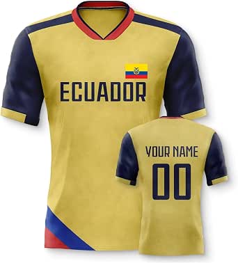 Amazon.com: Custom 22/23 Ecuador Soccer Fans Jersey Ecuador Soccer ...
