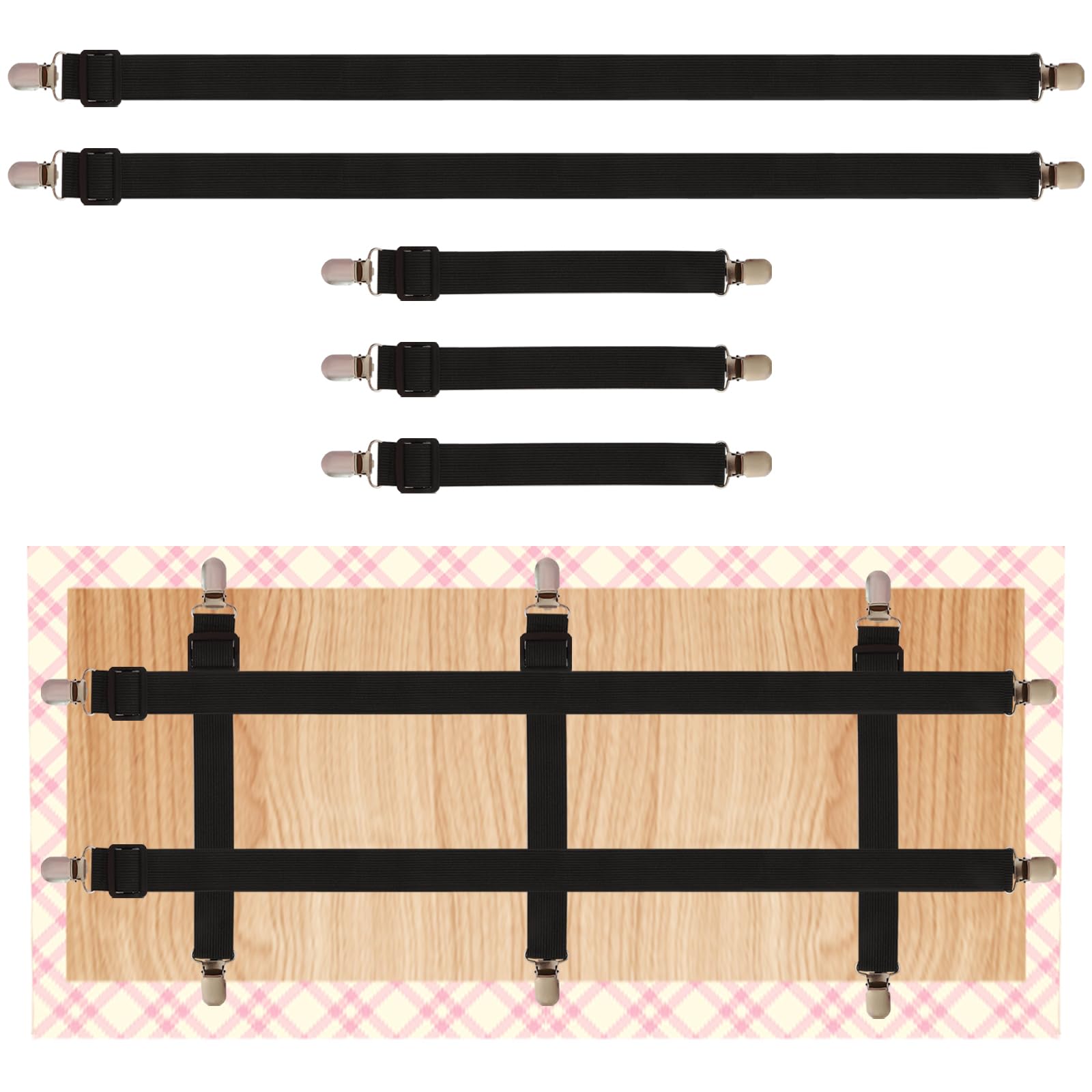 Amazon.com : 5 Pack Tablecloth Clips Hidden Strap Table Cloth Holder ...