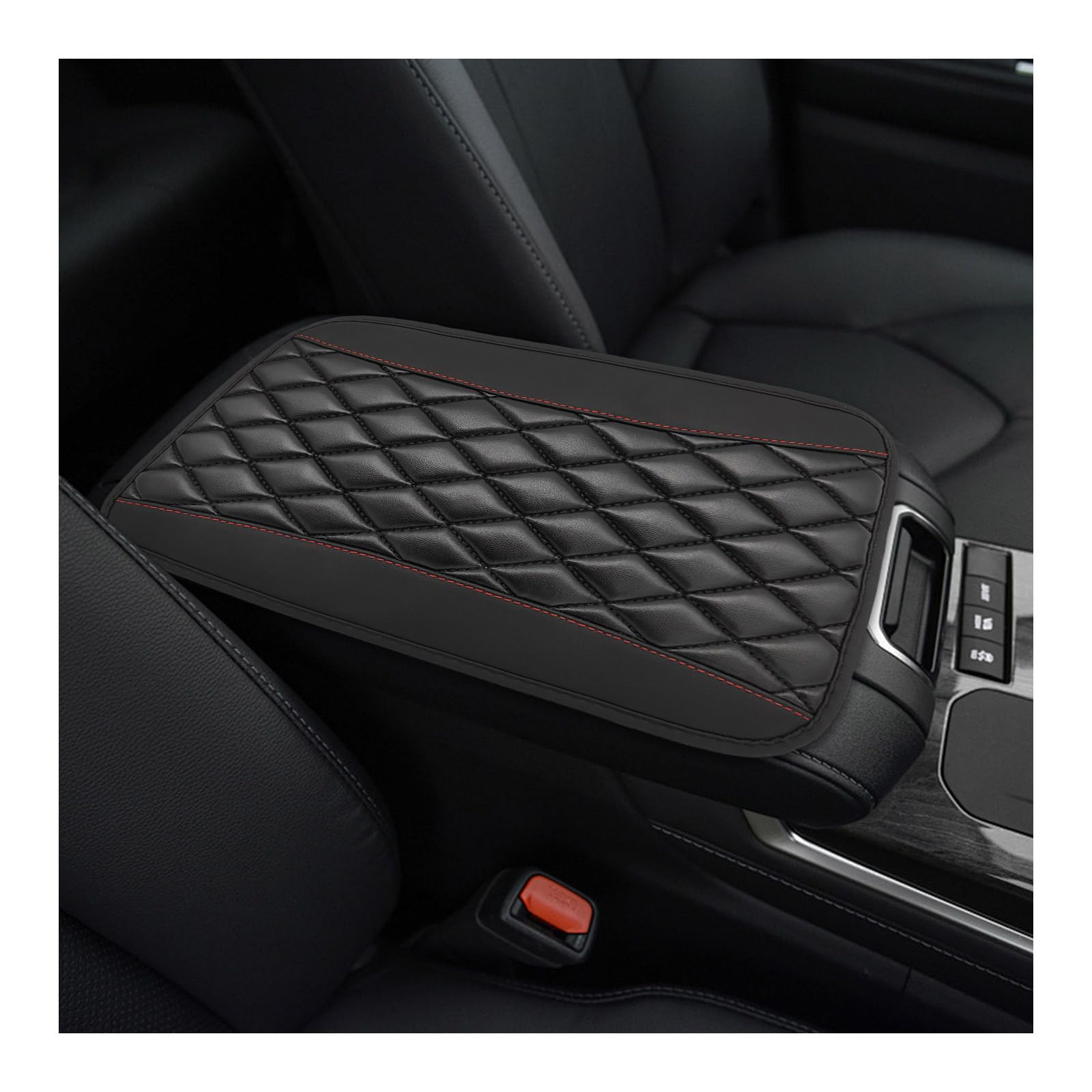Amazon.com: Ohleats Car Center Console Cushion Pad, PU Leather ...