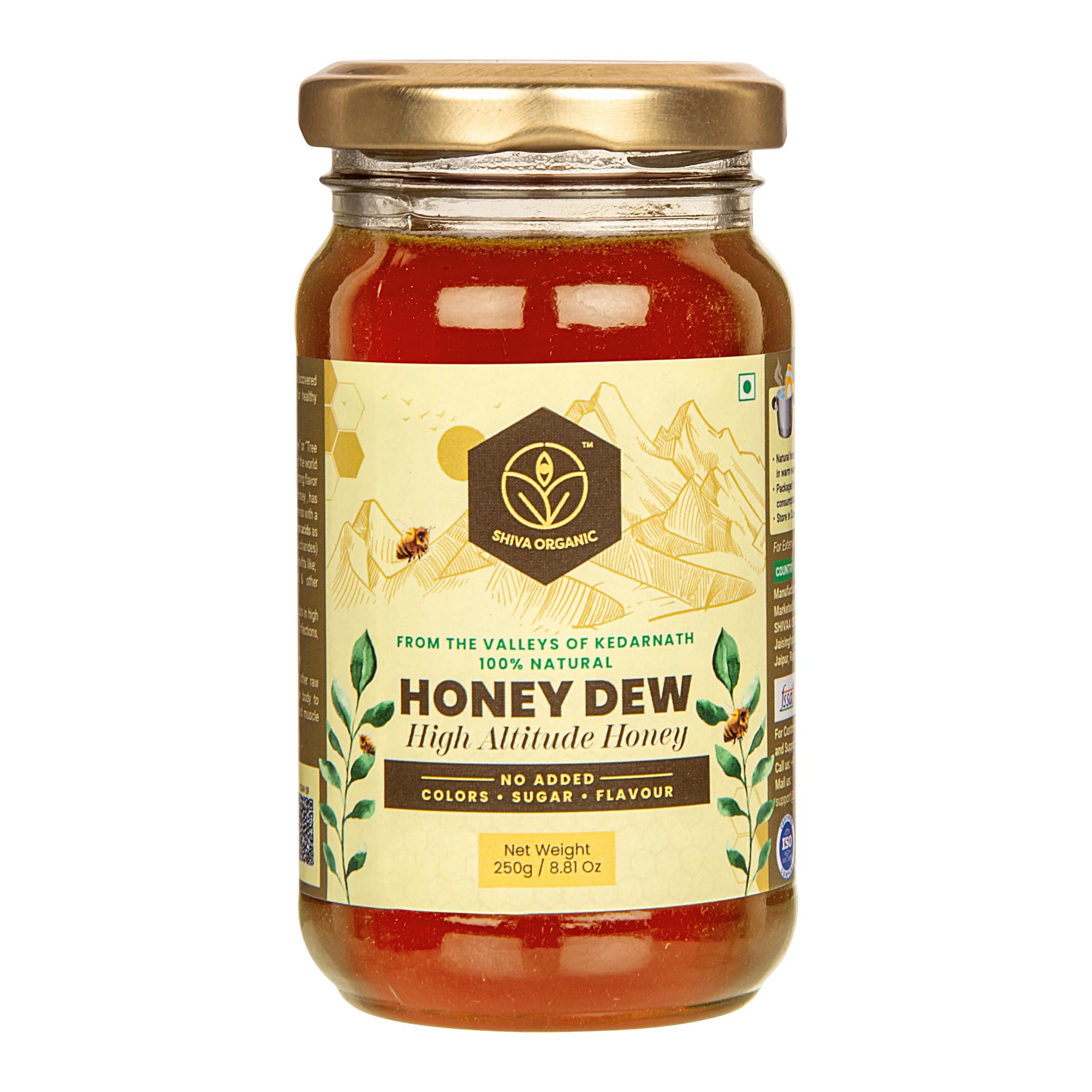 Shiva Organic Honey Dew High Altitude Himalyan Honey - 250 gm | Pure ...