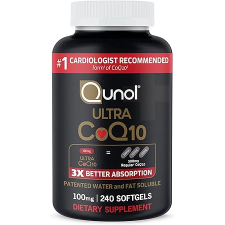 Amazon.com: Qunol CoQ10 200mg Softgels, Ultra CoQ10 - Ultra High ...