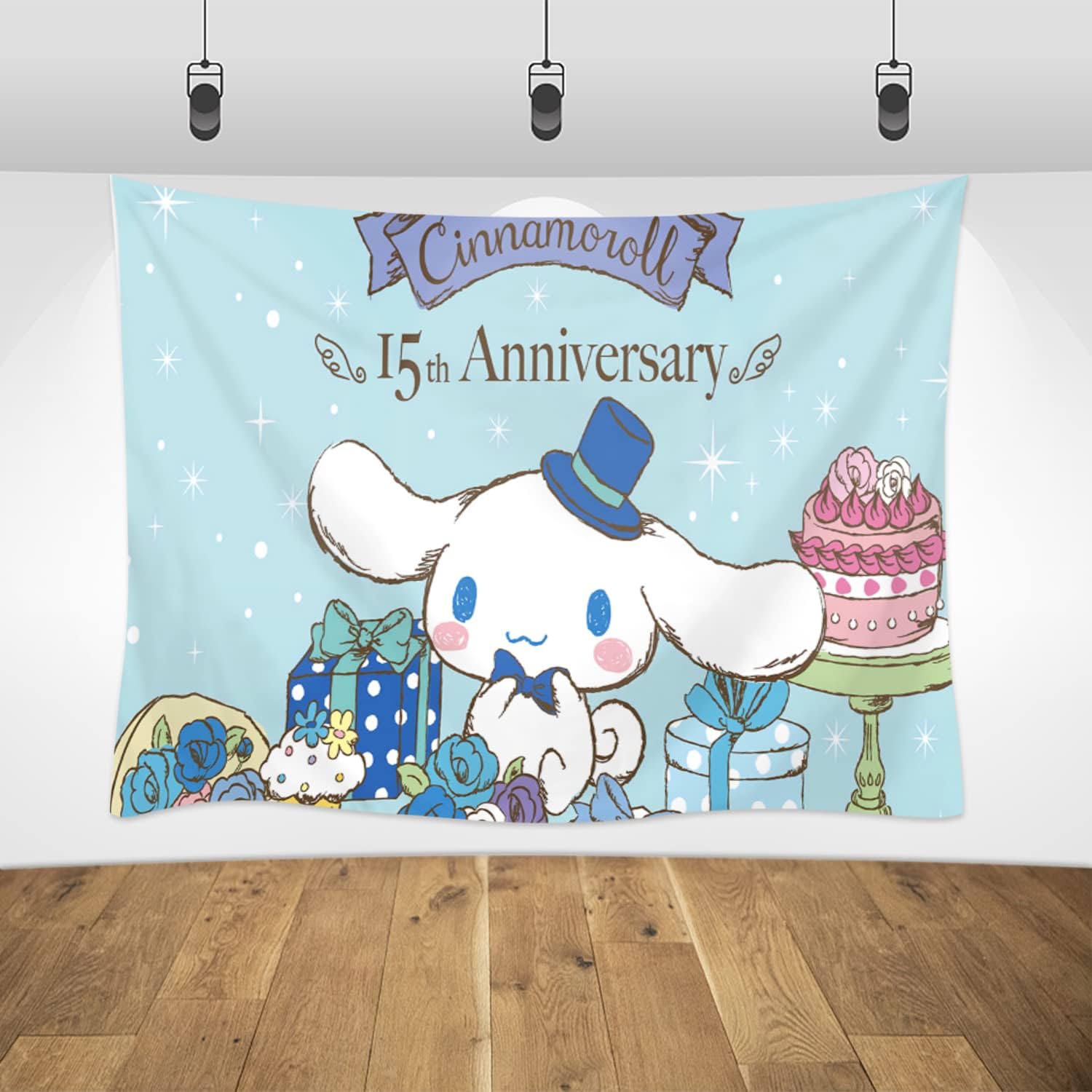 Cinnamoroll Birthday Party Supplies Backdrop, Kawaii Cinnamoroll Dog ...