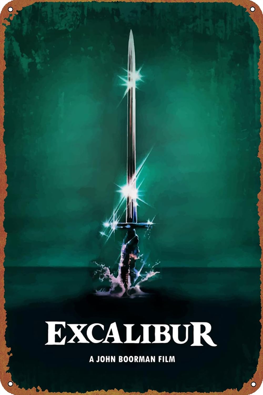 Amazon.com : Excalibur Movie Poster Wall Decor Sign - 12x8 Inch Metal ...