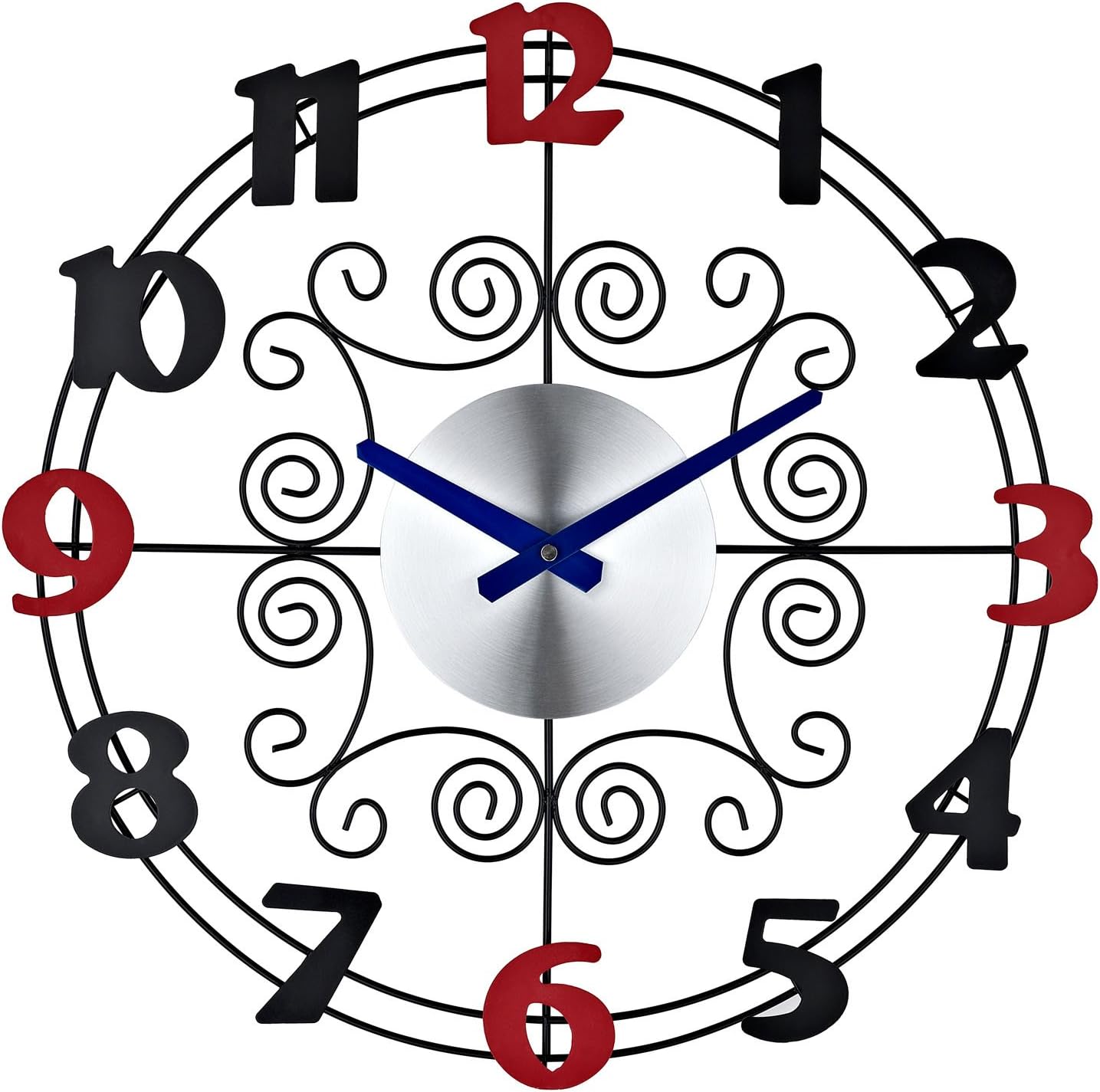 Amazon.com: Lexington Modern Decorative Metal Wire Wall Clock : Home ...