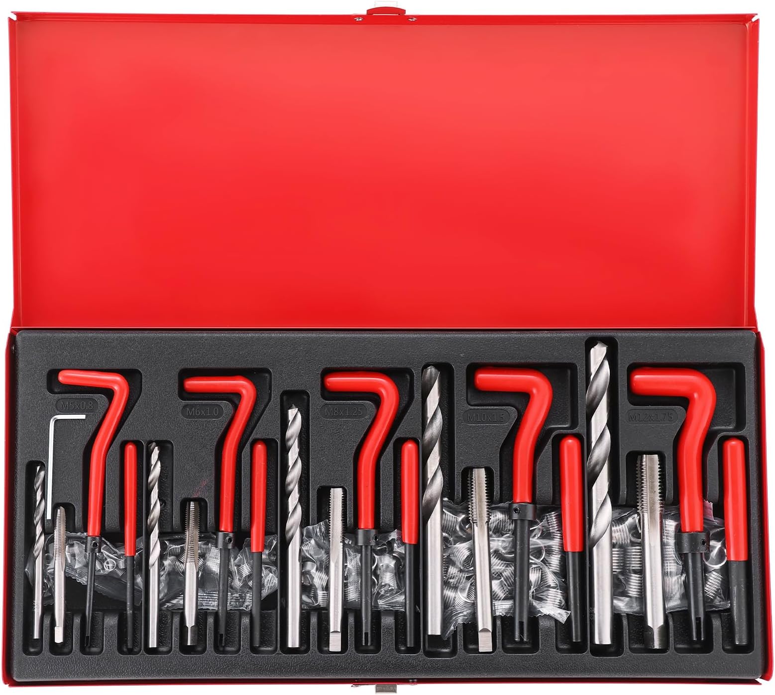 Amazon.com: NYXOVA Metric Thread Repair Tool Kit, 131pcs HSS Drill Bits ...