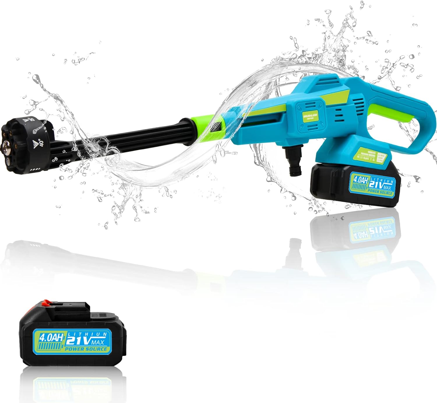 Amazon.com : HZG Cordless Pressure Washer, Brushless Portable Pressure ...