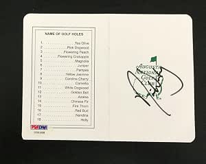 Nick Watney Signed Autograph Augusta National Masters Scorecard Psa Dna ...