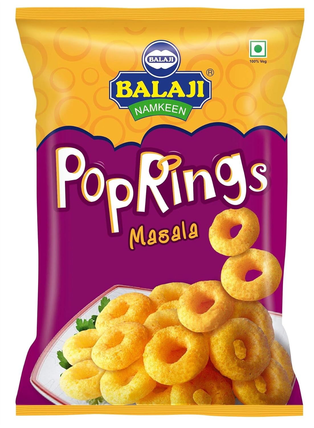Amazon.com: Balaji Pop Rings - Masala - (corn puff ring masala flavour ...