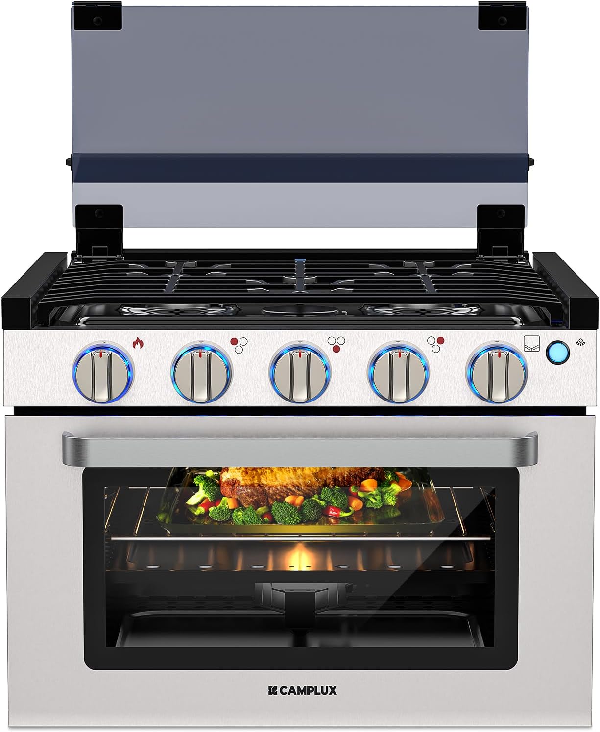 Amazon.com: Summit 20” Gas Range, 4 Burners, Full 2.3 cu.ft Oven - (ADA ...