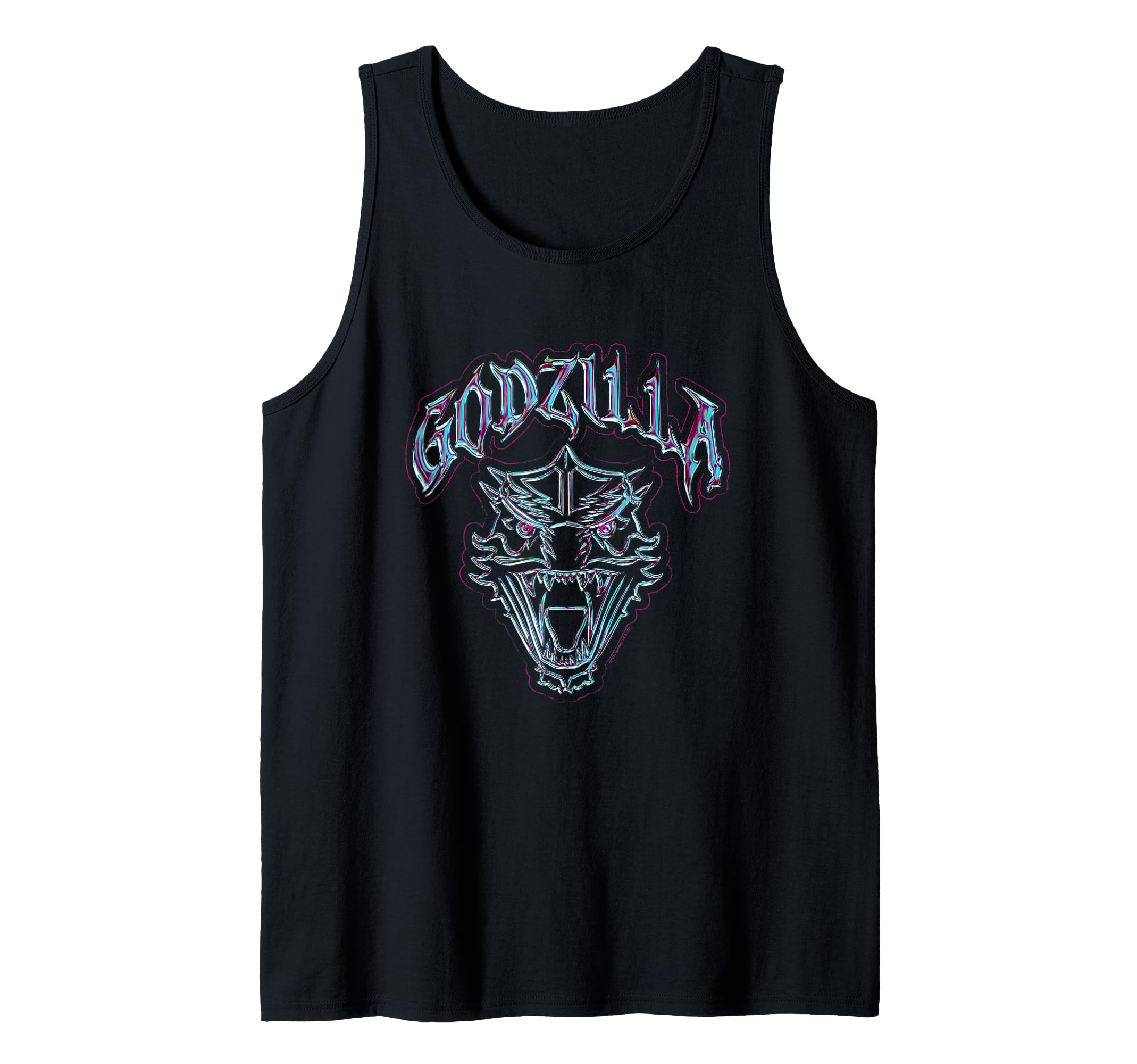 Amazon.com: Godzilla X Kong: The New Empire Metal Chrome Godzilla Head Tank Top : Clothing ...