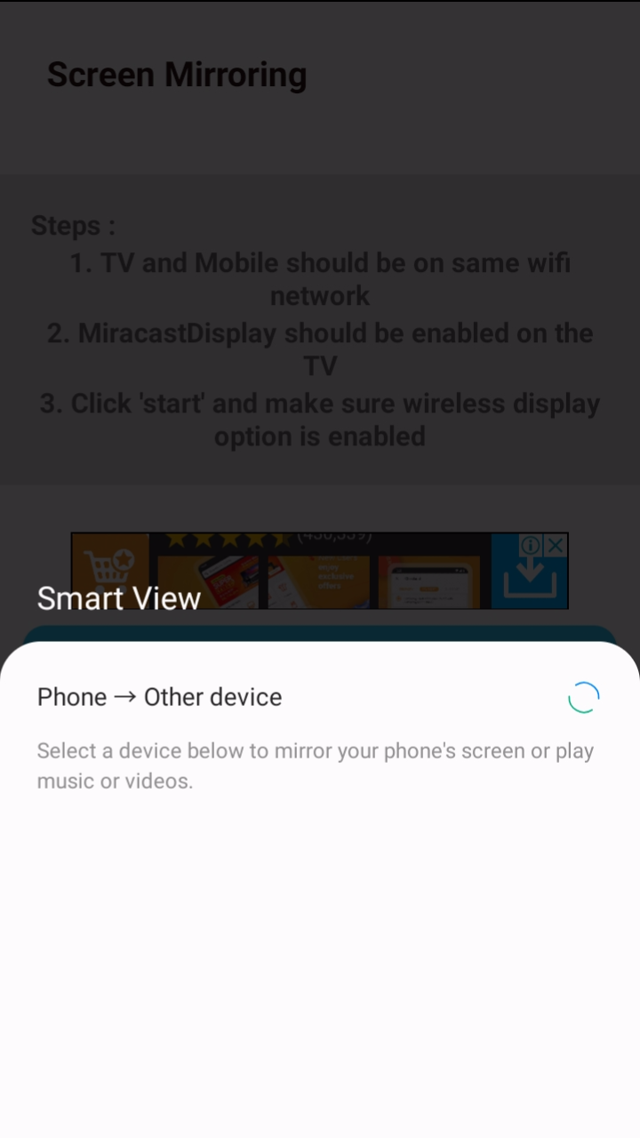 Smart TV Mirroring : Display Phone Screen On TV - App on Amazon Appstore