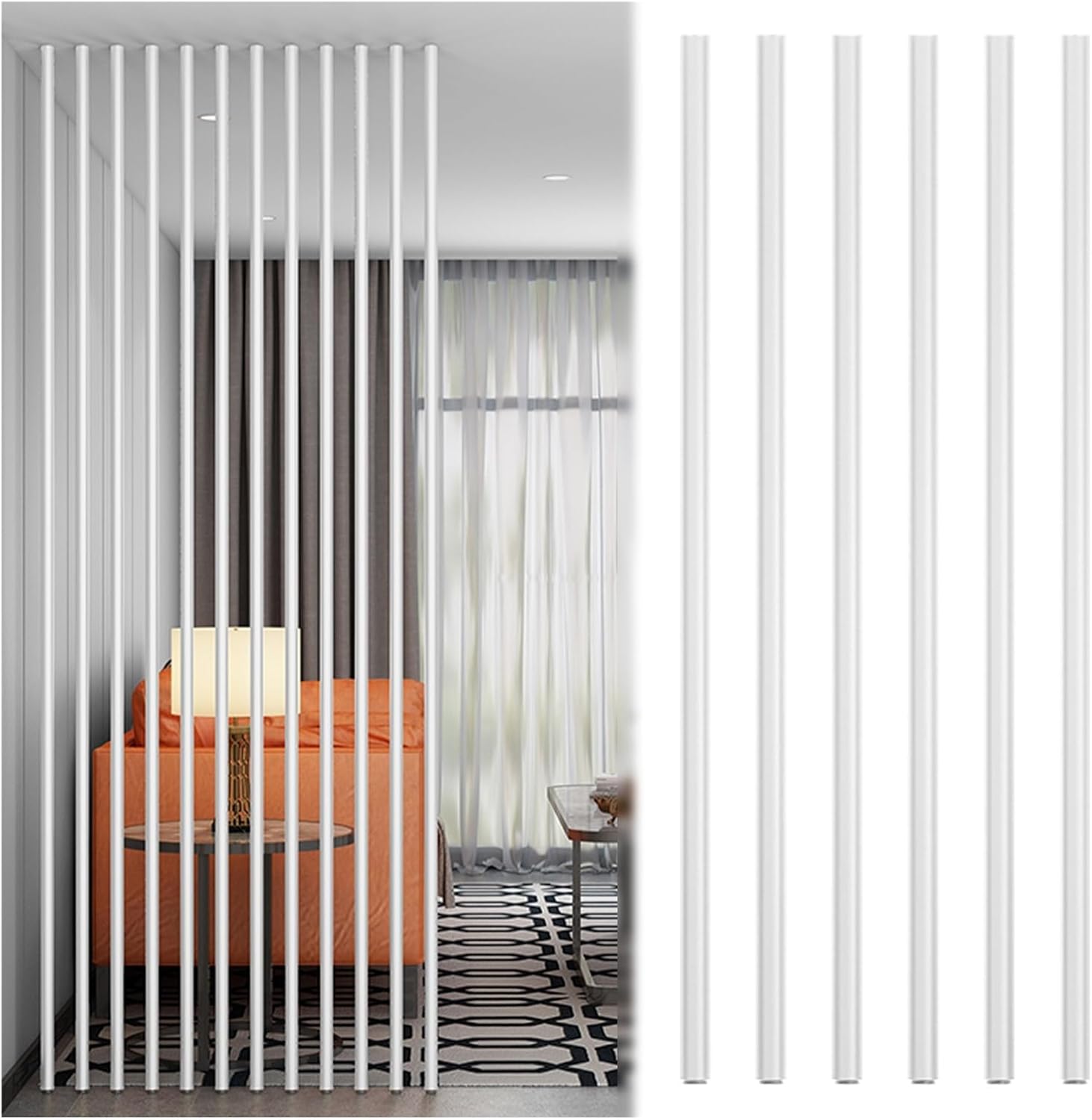 Amazon.com - 6pcs Post Divider for Room Separation, Round Iron ...