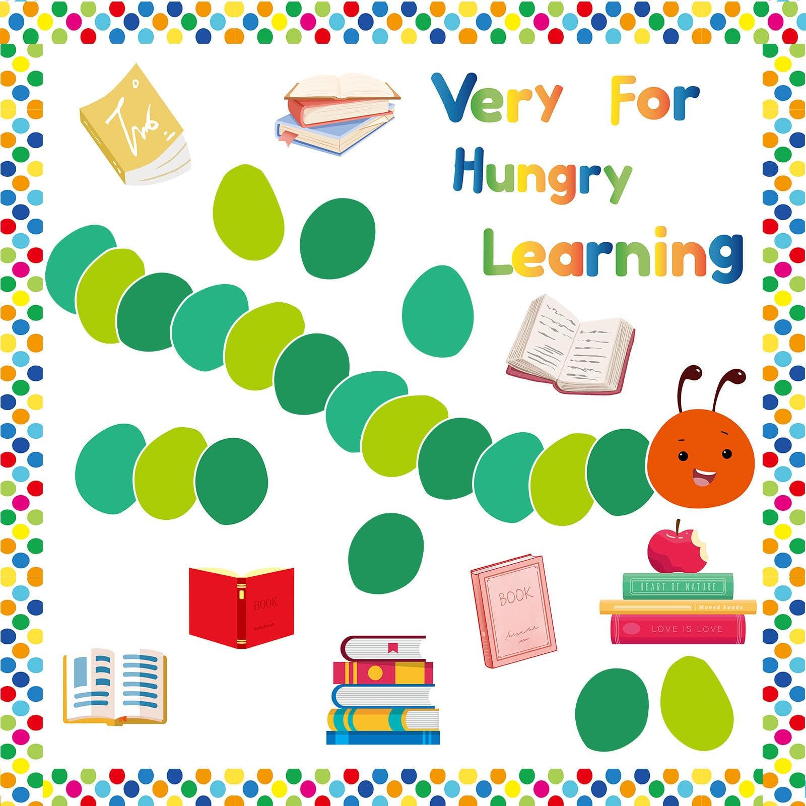 Amazon.com : Taobary 67 Pcs Caterpillars Bulletin Board Decor Mix ...