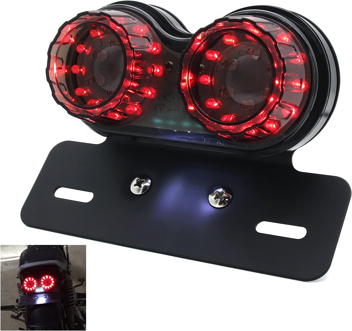 Amazon.com: Bobber Cafe Racer ATV Chopper LED Tail Light Integrated ...