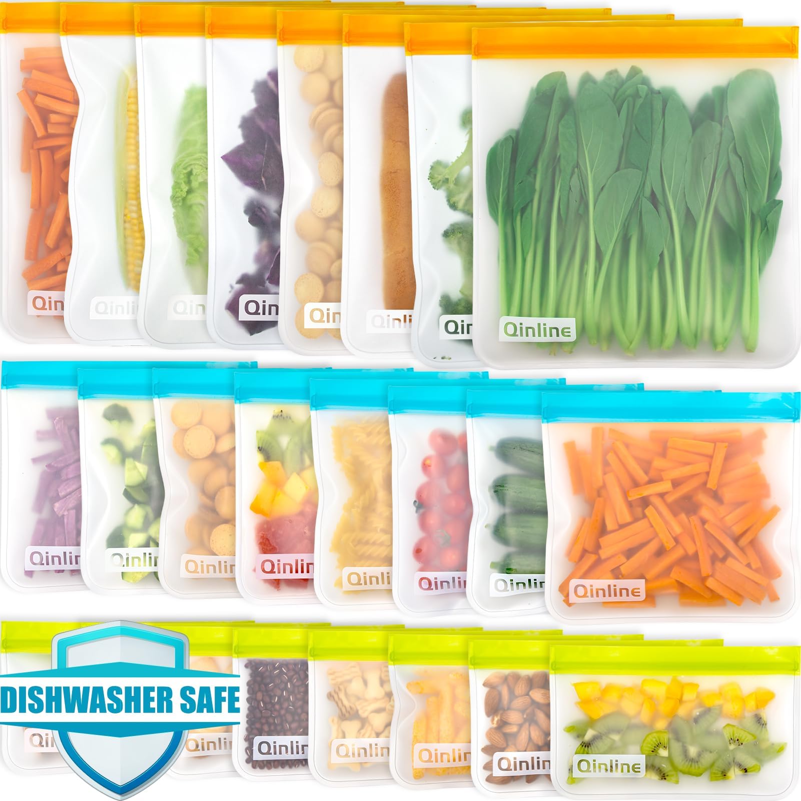 Amazon.com: Joie Reusable Food Storage Bags - Reusable Bags for Snacks ...