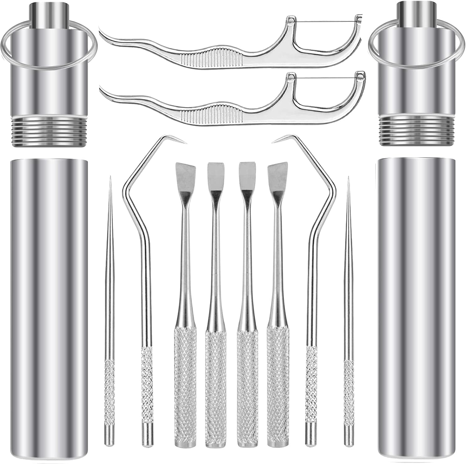 Amazon.com: JYPLKCMT 10 Pieces 2 Set Holders Portable Metal Toothpicks ...