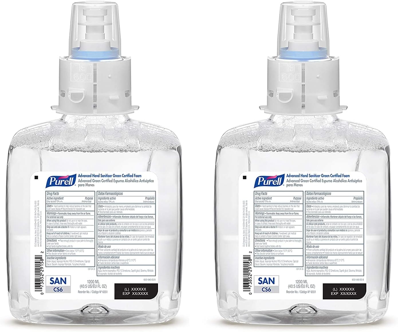Amazon.com: Purell Advanced Hand Sanitizer Foam, 1200 mL Sanitizer ...