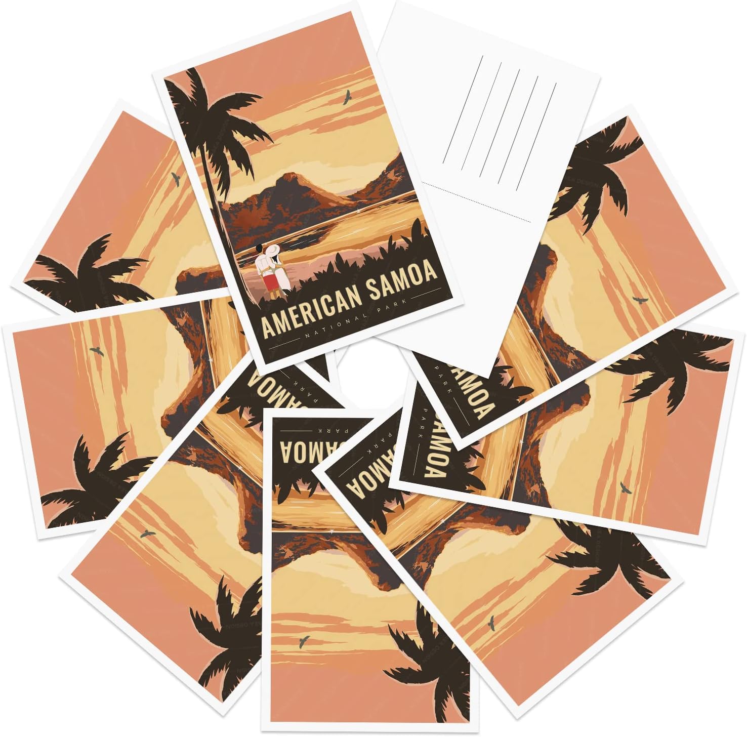 Amazon.com: gaeaverse American Samoa National Park Vintage Postcards ...