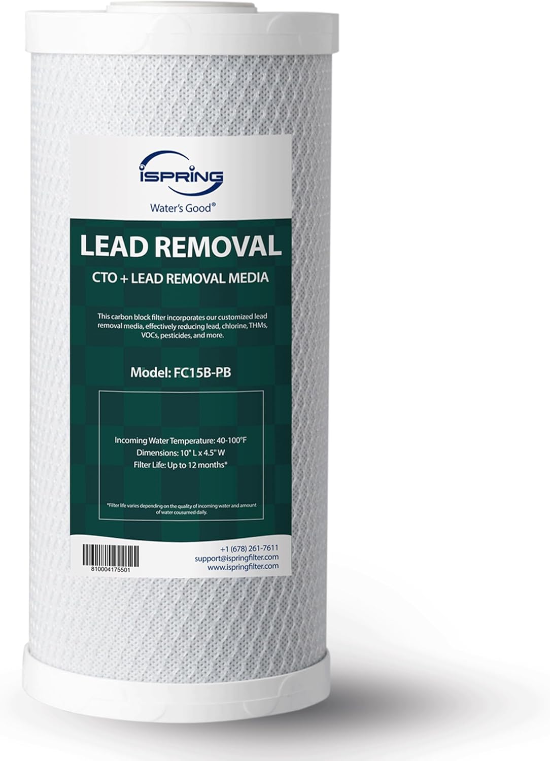 Amazon.com: iSpring FC15B-PB 4.5” x 10” Lead, Arsenic, Cadmium ...