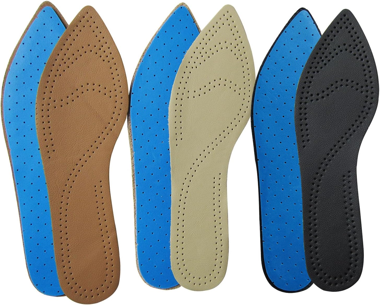 Amazon.com: Bellcon Leather Insoles for Women High Heels Thin Shoe ...