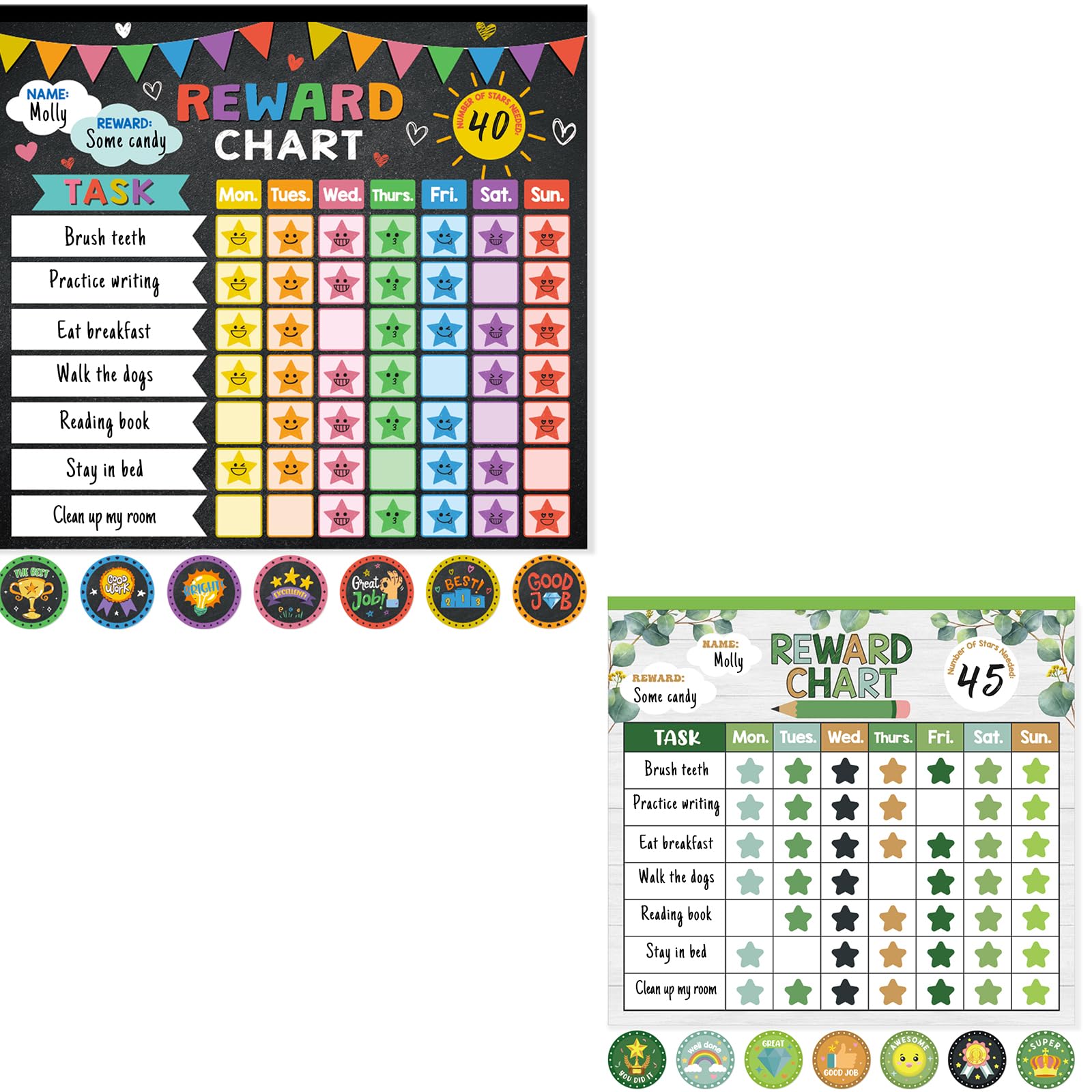 Height Chart For Kids Reward Stickers Magnetic Reward Chart For Kids At ...