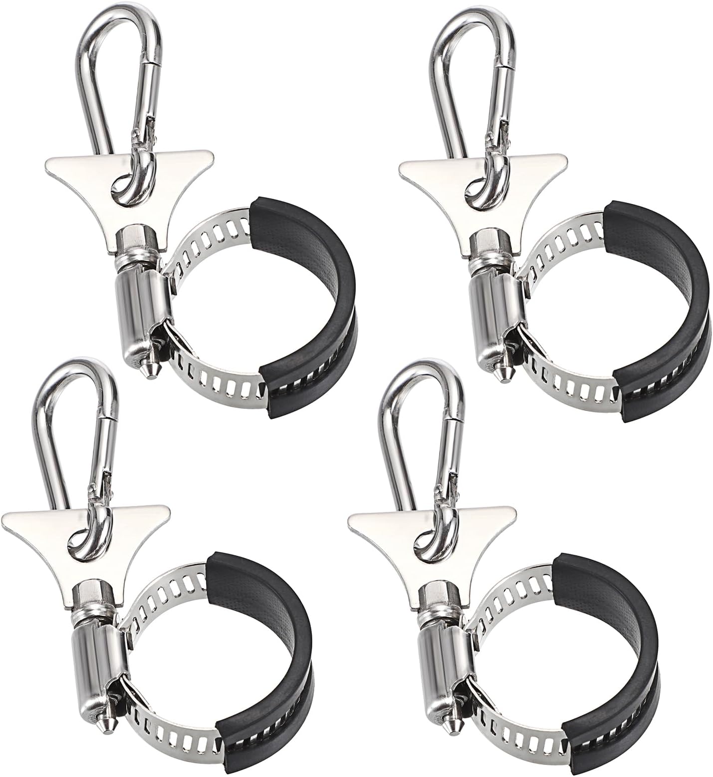 Amazon.com : SONGTIY 4PCS Flag Pole Clips, Stainless Steel Flag Pole ...