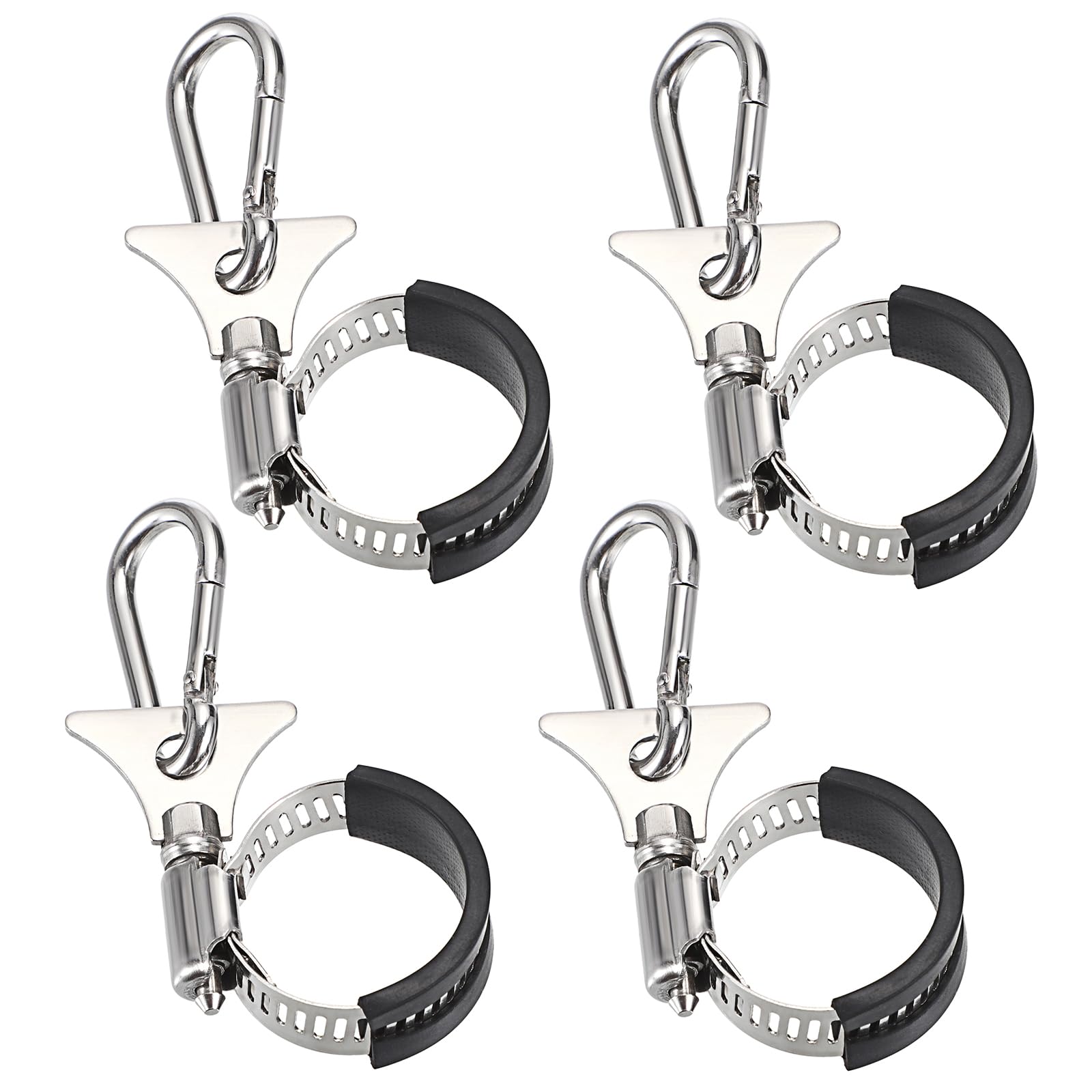 Amazon.com : OwnMy Set of 4 Adjustable Flagpole Clips with Carabiner ...